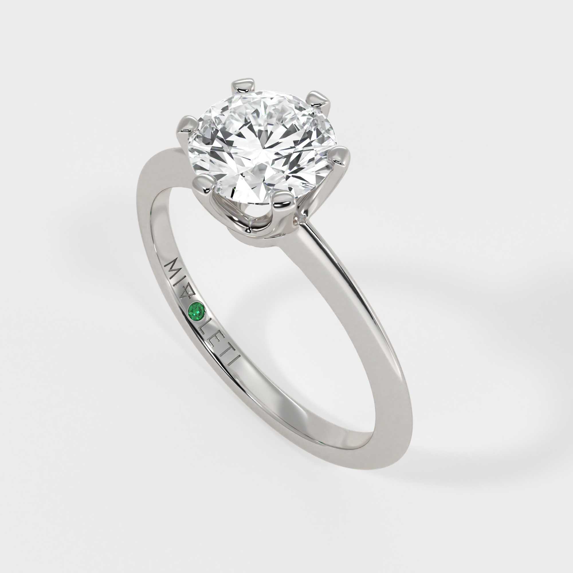 Eris Solitaire Engagement Ring - Mivoleti - Lab Diamond Jewelry